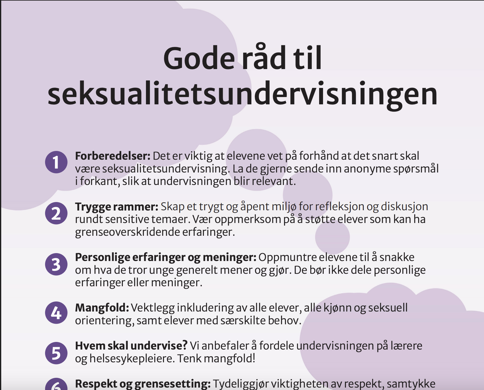Gode råd til seksualitetsundervisningen | Skolerom.no